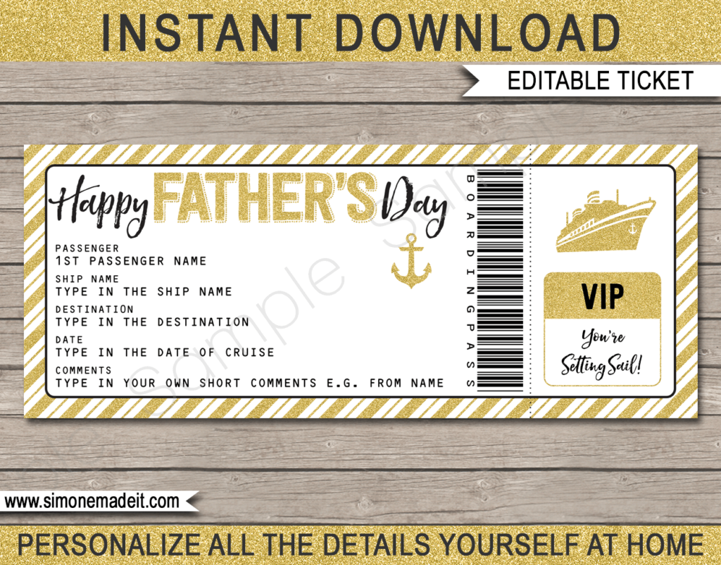 Surprise Disney Cruise Boarding Pass Template | Printable Disney Cruise ...