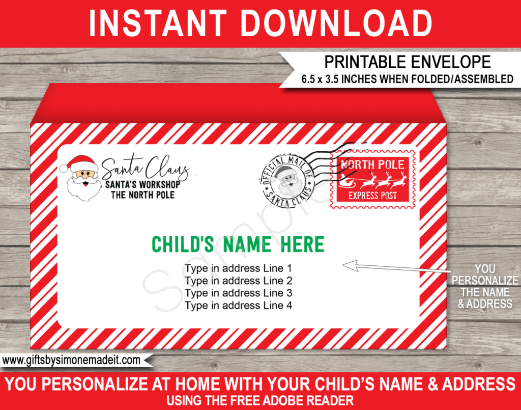 Delayed Santa Gift Letter Template | Late Christmas Gift Notification