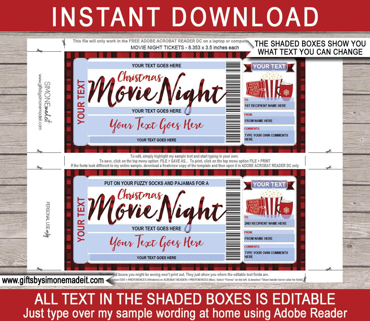 Movie Night Ticket Template