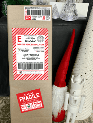 Santa Postage Label Template | Printable Christmas Mail Shipping Gift Tag